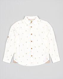 Losan Hemd Jungen Langarm Natur Palmen Kinder